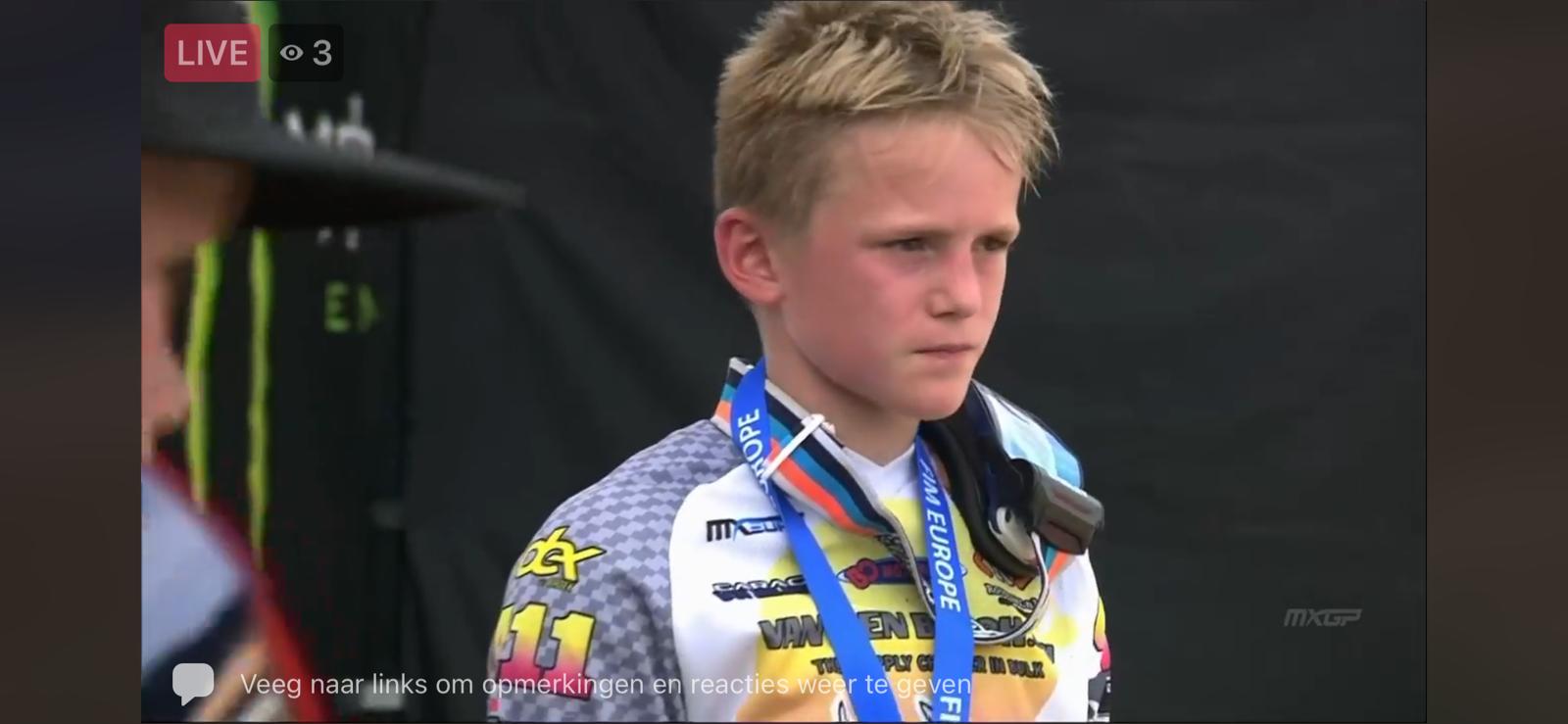 Dex van den Broek tweede in het Europees kampioenschap 65cc - Dex