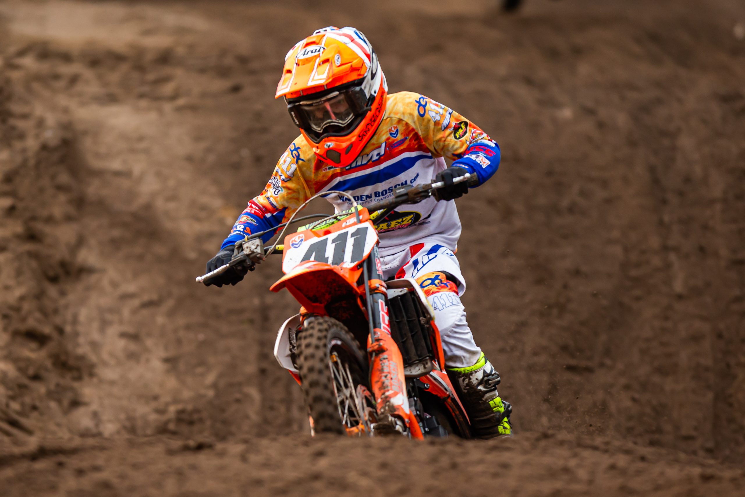 Dex van den Broek ruikt aan top 10 plaats tijdens ONK 85cc in Lierop - Dex