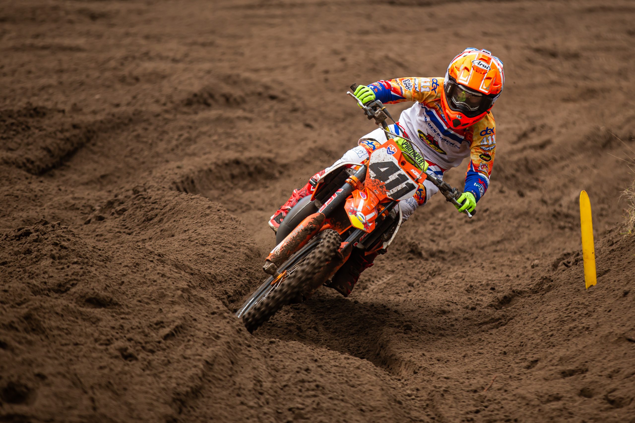 Dex van den Broek ruikt aan top 10 plaats tijdens ONK 85cc in Lierop - Dex